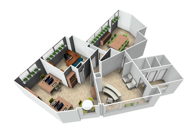Plano De Diseño De Oficina